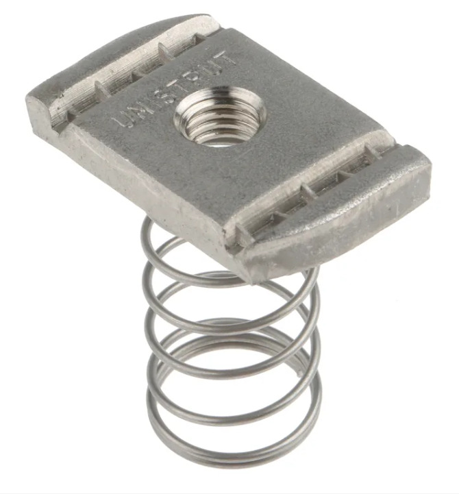 Tuerca con resorte para riel unistrut